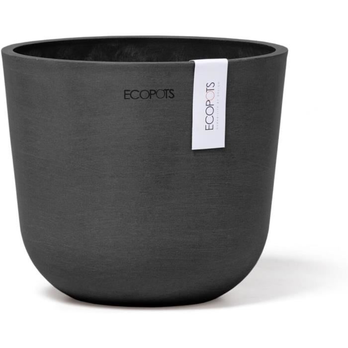 Oslo Pot De Fleurs Rond En Plastique Recyclé - Diamètre : 16 Cm - Pour ...