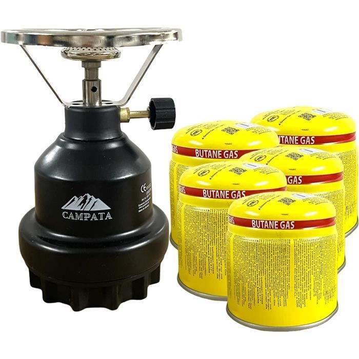 Mini réchaud à gaz portable | Réchaud de camping en métal + 5 ...