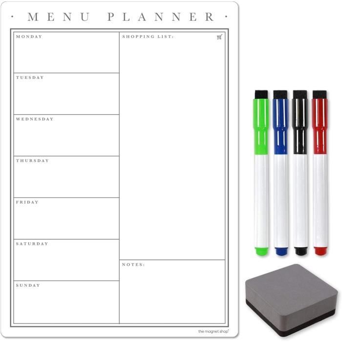 Tms Planning Hebdomadaire Magnétique A3-A4 Tableau Blanc, Liste De ...