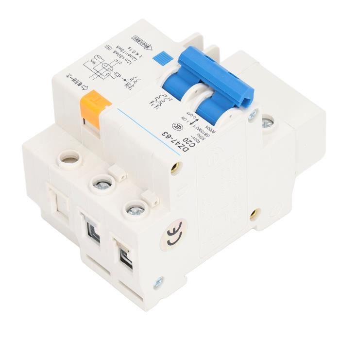 Cikonielf Disjoncteur 2P Disjoncteur Miniature 2P, 400V, 20a, Montage sur Rail DIN, Disjoncteur ...