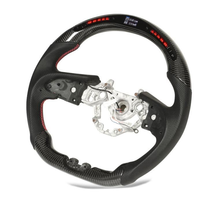 Dilwe Volant à LED Volant Racing, Fibre de Carbone Affichage LED Shift ...