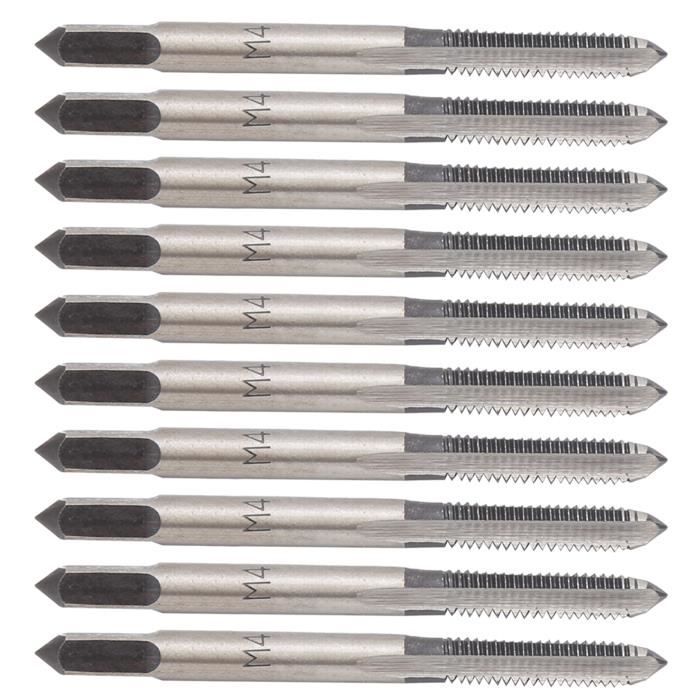 Robinet métrique Taraud métrique - EJ.LIFE - M4 - Acier au carbone résistant aux chocs - Rainure ...