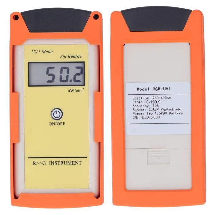 HURRISE Compteur d'indice UV Détecteur UV Affichage LCD Mètre UV pour ...