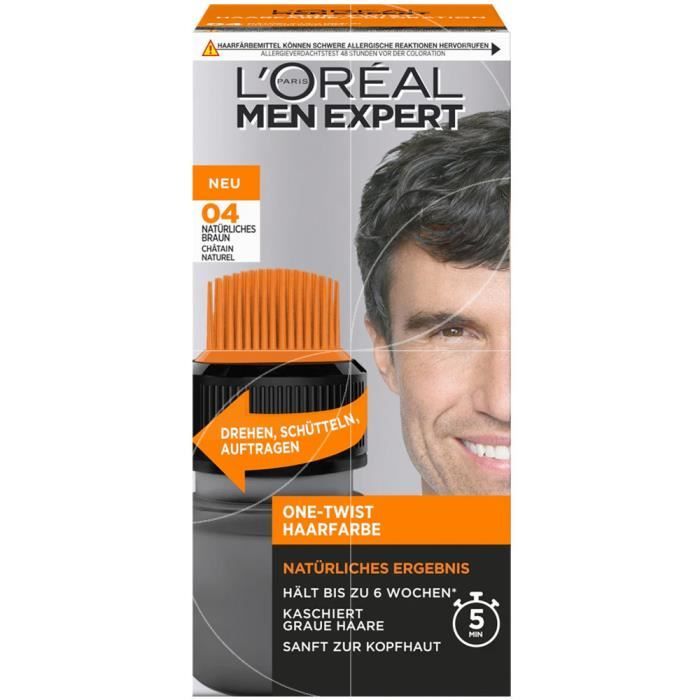 L'Oréal Men expert Coloration permanente 04 Châtain naturel - Cdiscount ...