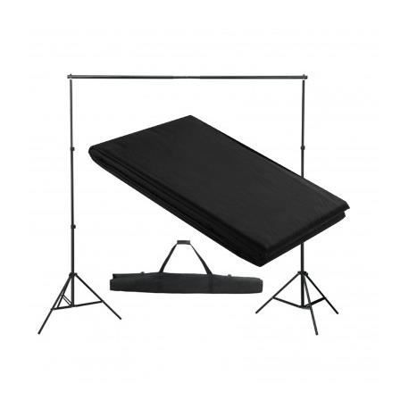 Support + toile de fond noir 3x3m pour Studio Photo Maja+ - Cdiscount ...