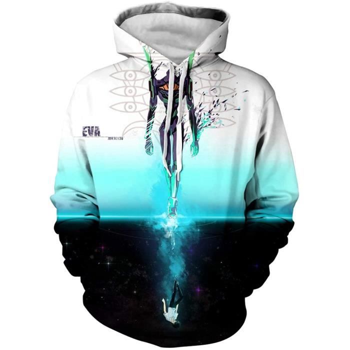 Sweat-Shirt - Hommes EVA Evangelion 3D Imprimer Pull Sweat à Capuche ...