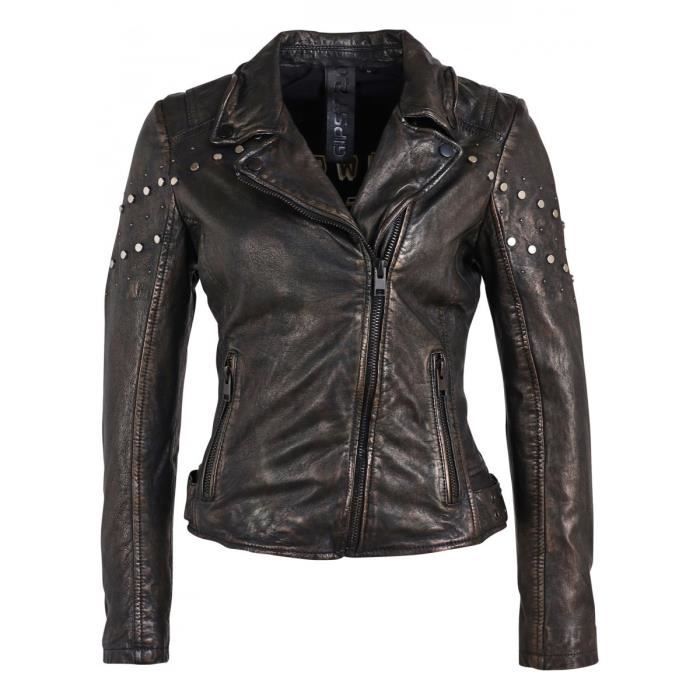 Veste perfecto cuir Noir - Cdiscount Prêt-à-Porter