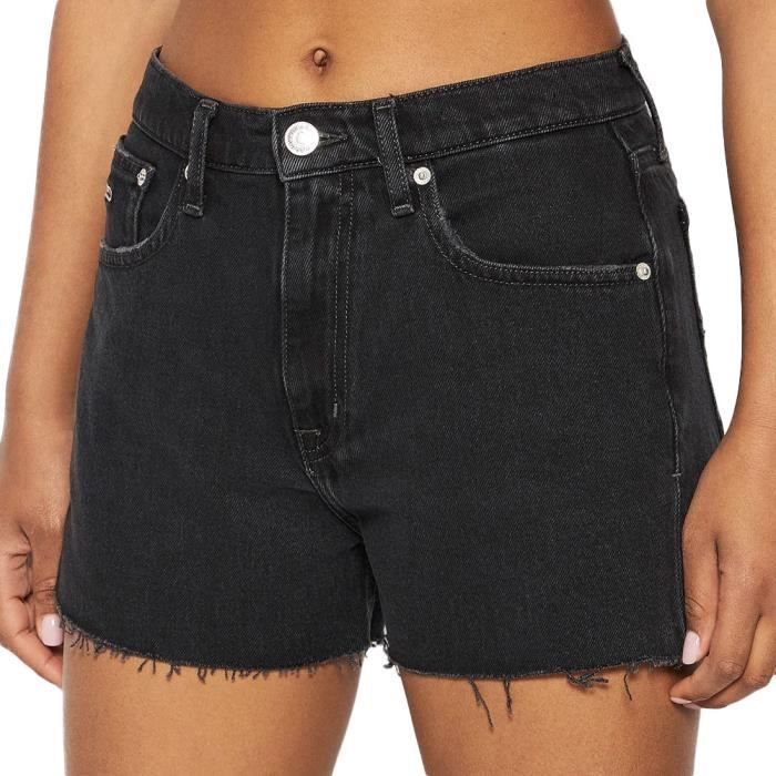 Short en Jeans Noir Femme Tommy Hilfiger Hotpant Black - Cdiscount Prêt ...