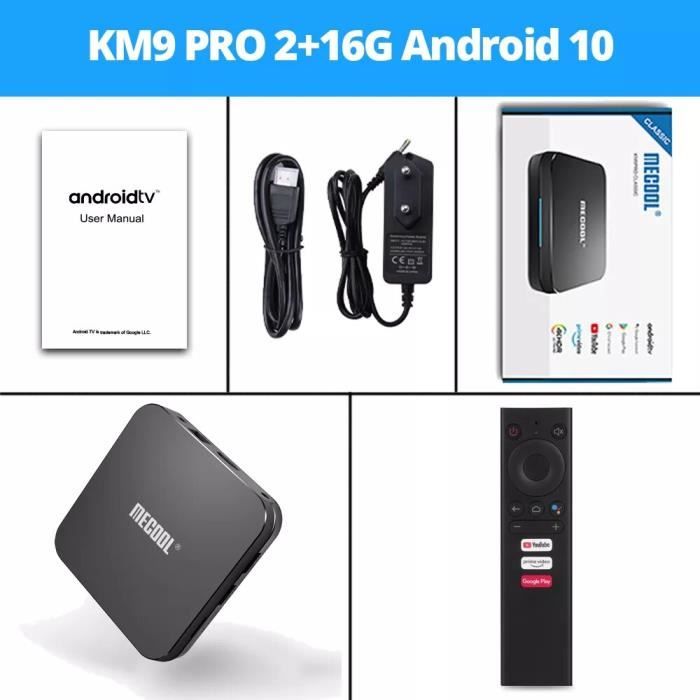 Android Box TV - RNCYN - Mecool KM9 PRO - 4K HDR - Wifi - 2 Go RAM 16 ...