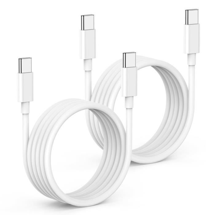 Câble Chargeur Iphone 15,Apple Mfi Certifié2Pack Câble Usb C Vers Usb C 2M Charge Rapide 60W ...