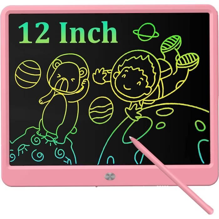 Tablette Dessin Enfant 12 Pouces, Tablette D'Écriture Lcd Coloré, Rose ...
