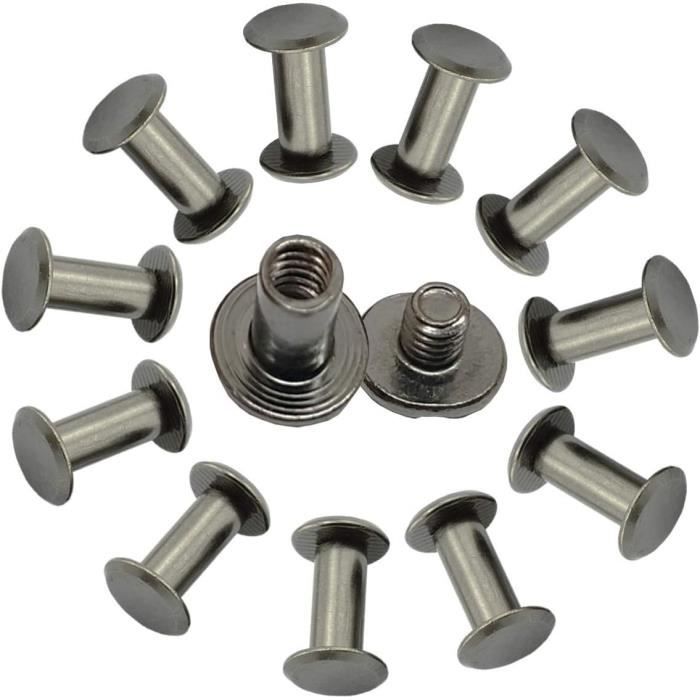 Long Chicago Rivet Fixation Vis Ongles Rivets Croix Tête Bouton Rivets ...