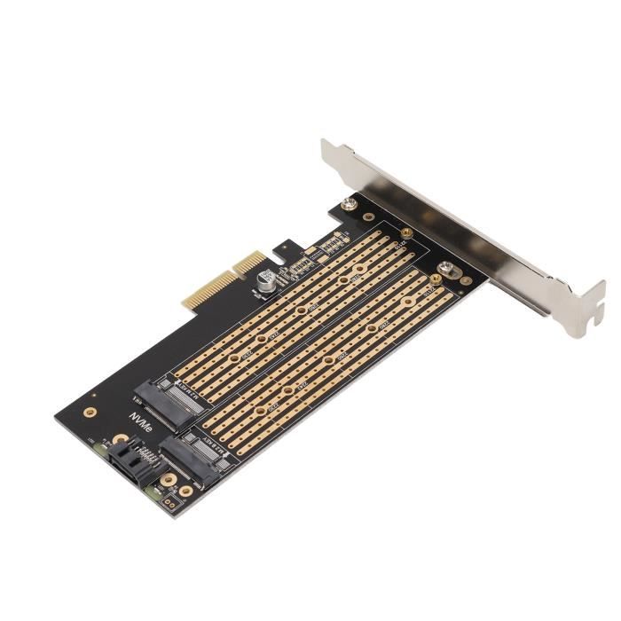 Vvikizy adaptateur PCIE Carte adaptateur double M.2 SSD vers carte d ...