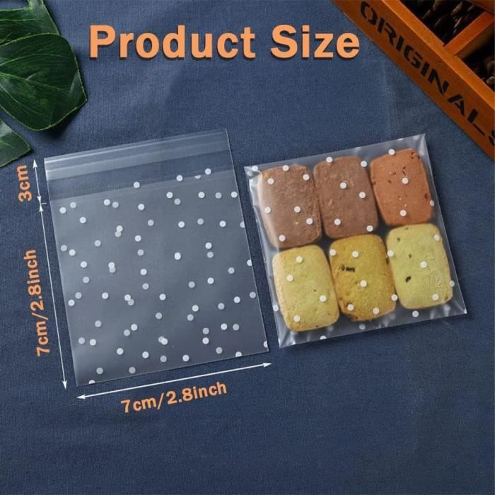 200 Pièces Sachets Transparents pour Biscuits, Cellophane Alimentaire ...