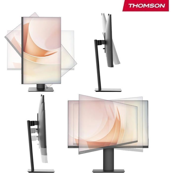 THOMSON 27 Pouces Business Moniteur Full HD avec caméra Pop-Up, IPS ...