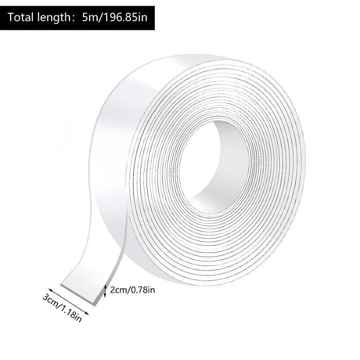 5M Scotch Double Face Extra Fort, 5M x 3CM x 2MM Ruban Adhésif Double ...