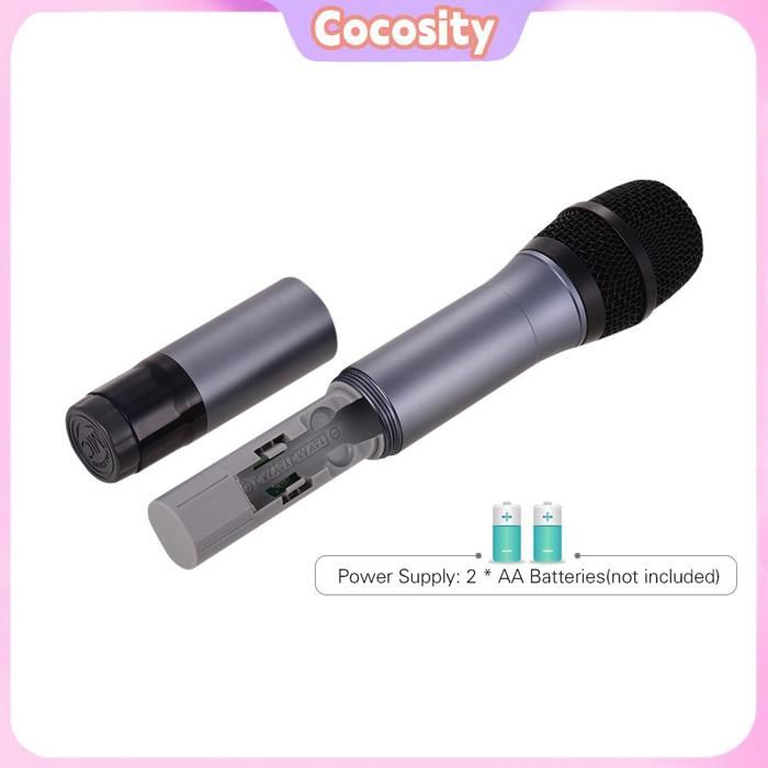Cocosity Microphone sans fil Microphone portable sans fil UHF, avec ...