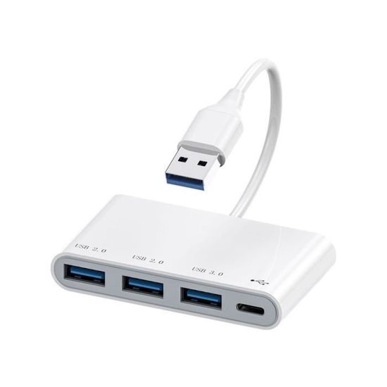 Prise USB 3.0 - Hub USB 3.0 OTG 4 en 1 Type C, adaptateur Multiport ...