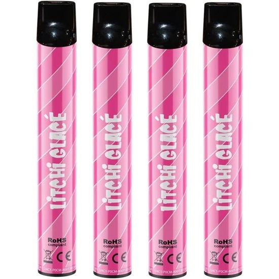 Puff Liquideo - Lot de 4 Wpuff Originales 600 Puffs - Litchi Glacé Sans ...