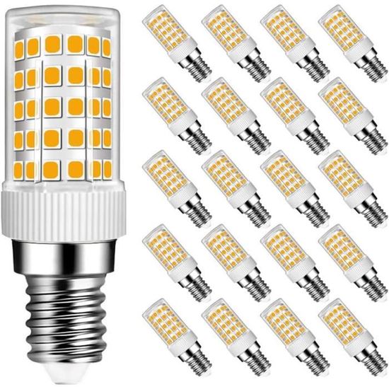 Ampoule E14 10W Led Équivalent Ampoule Halogène 80W, 800Lm, Blanc Chaud 3000K, Ampoules Led E14 ...