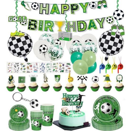 Decoration Anniversaire Foot, Déco Anniversaire Foot 94Pcs, Kit ...