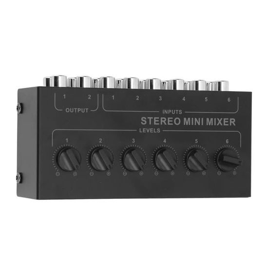 Mini table de mixage stéréo 6 canaux Table de mixage passive portable ...