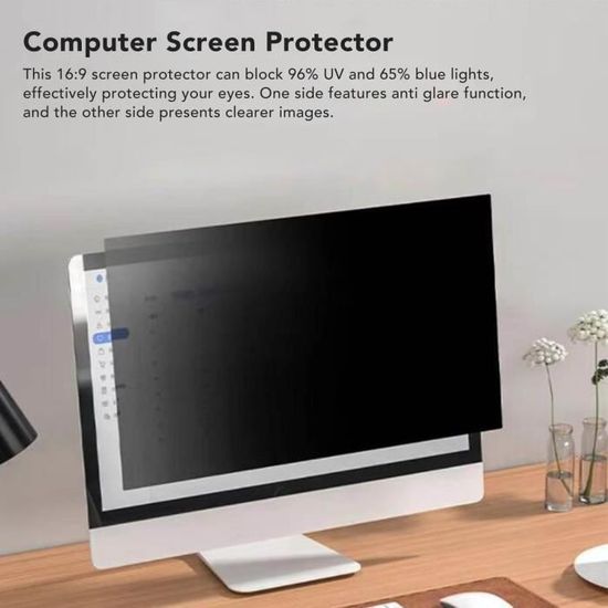 Écran privé de bureau Protecteur D'écran D'Ordinateur 27 Pouces ...