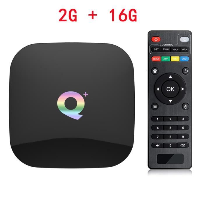 Ue Plug - Boîte de télévision 2G 16G - Boîtier Smart TV Q Plus, Allwinner H6 PK MX10 PRO H96 ...