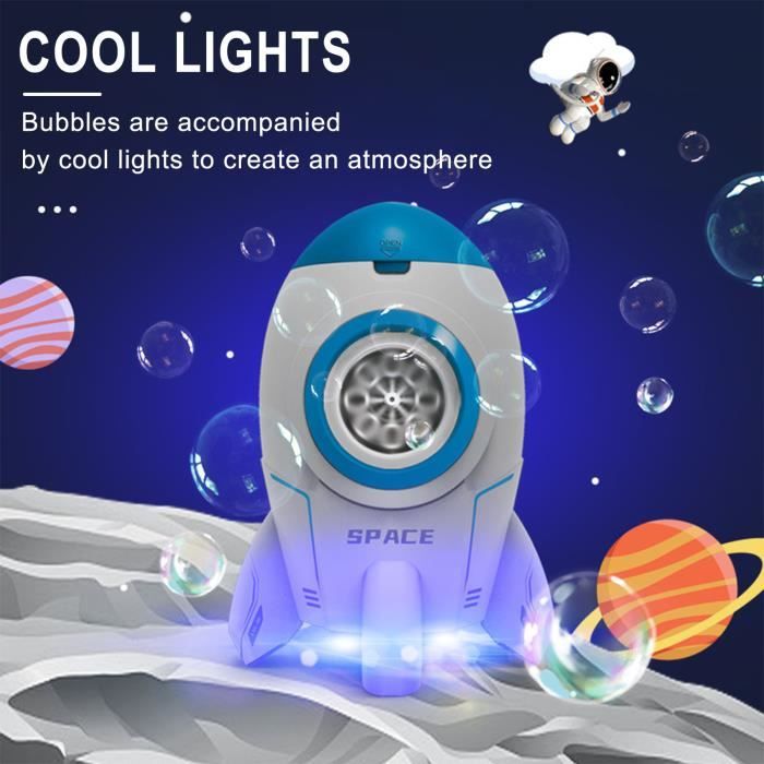 Rocket Bubble Machine Light Automatic Bubble Spaceship Jouets ...