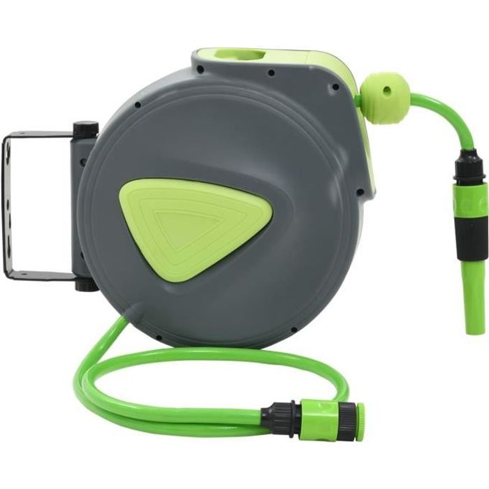 FAN Enrouleur mural automatique pour tuyau rétractable 0+ m PVC Porte ...