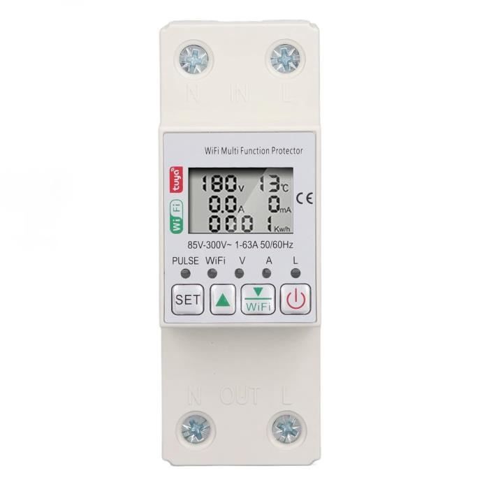 63A WiFi Smart Power Meter Switch WiFi Metering AC85 à 300V Disjoncteur ...