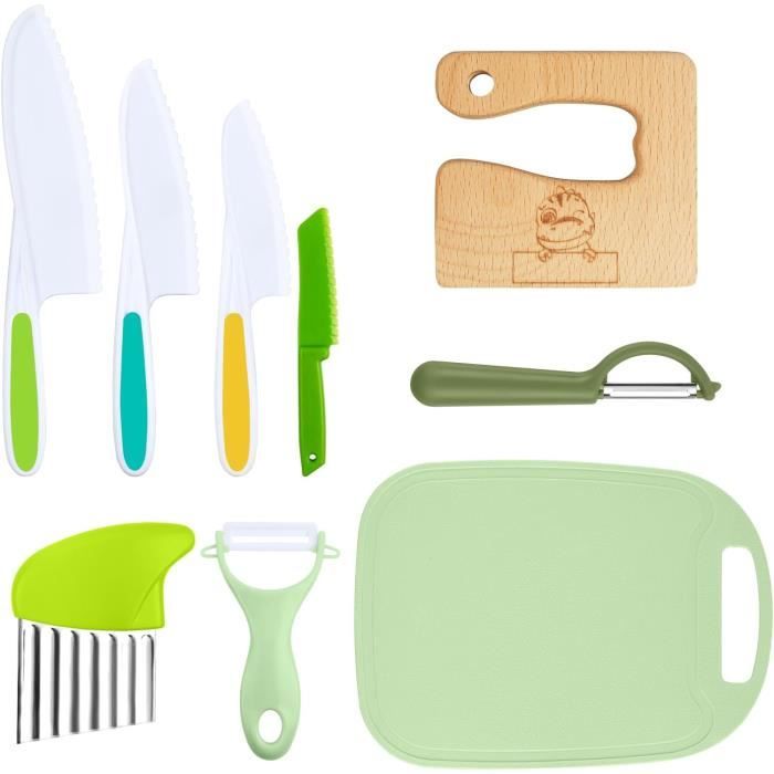 Couteaux De Cuisine Pour Enfant,9pcs Ensemble Couteaux Pour Enfants ...