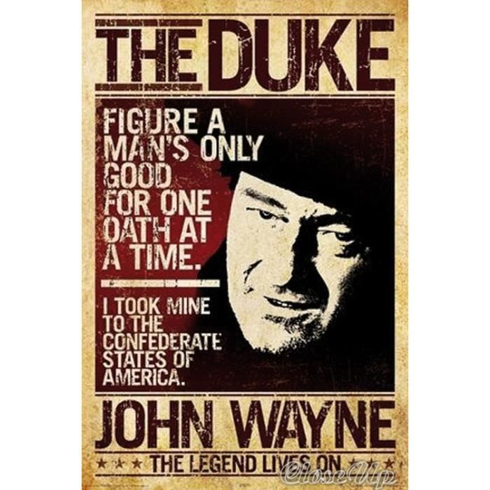 John WAYNE - The Duhe - 61x91,5cm - AFFICHE - POSTER - Cdiscount Maison