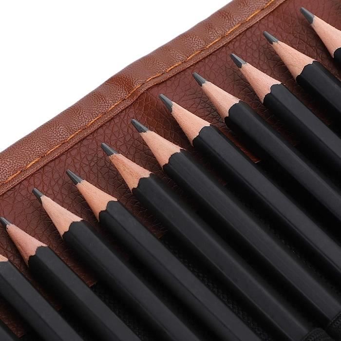 Ensemble De Crayons De Croquis De Crayon De Charbon De Papier D'Essuie-Glace, Kit De Crayon De ...