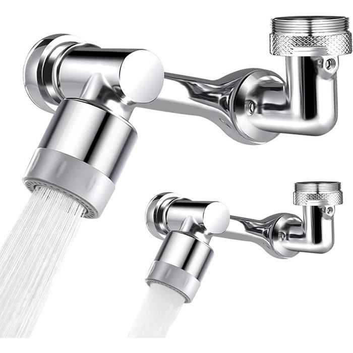 AJW-2-Pack Embout de robinet avec 2 ventilateurs - Rotatif à 1080 ...