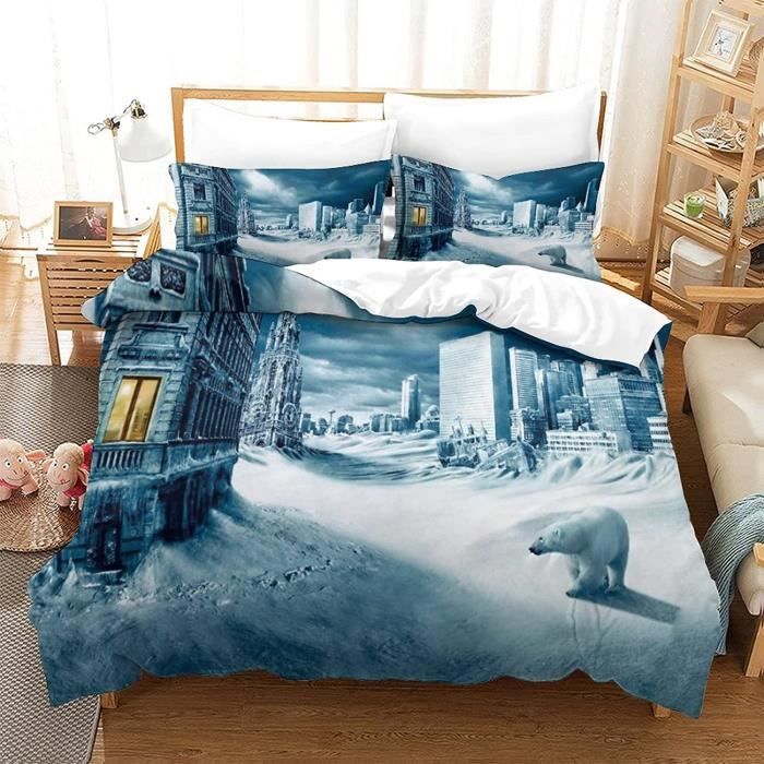Housse de Couette Ours Polaire Ours Polaire dans la Neige imprimé ...