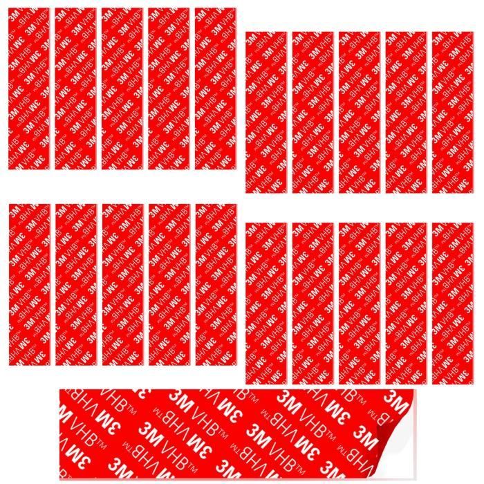 3M VHB Double Face Extra Fort Exterieur, 20 Pièce Adhésif Ultra Fort ...