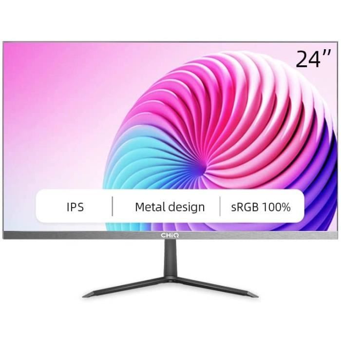 Écran PC LED IPS CHiQ 24 Pouces 24P625F - Full HD - 5 ms - Bords Ultra ...