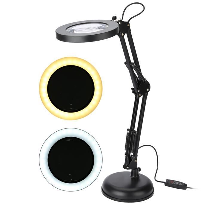 SWT LED de table loupe verre avec pince Lampe de bureau loupe Design ...