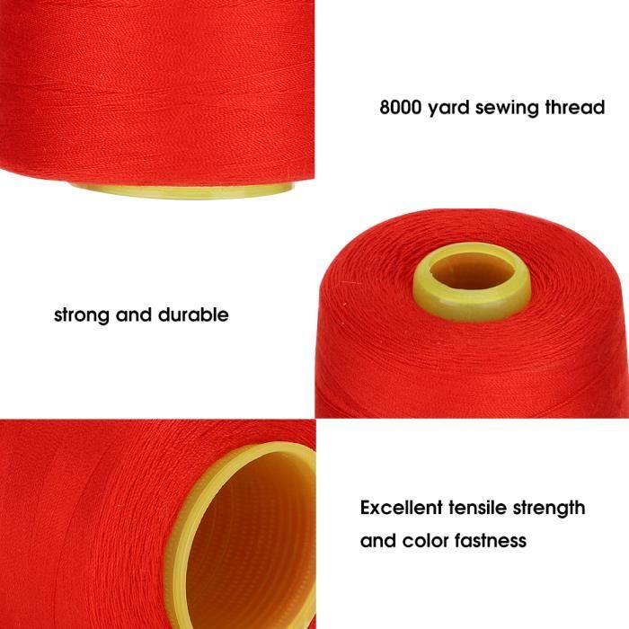 BEF Fil de machine à coudre 8000 verges Accesso de vêtements de ménage ...