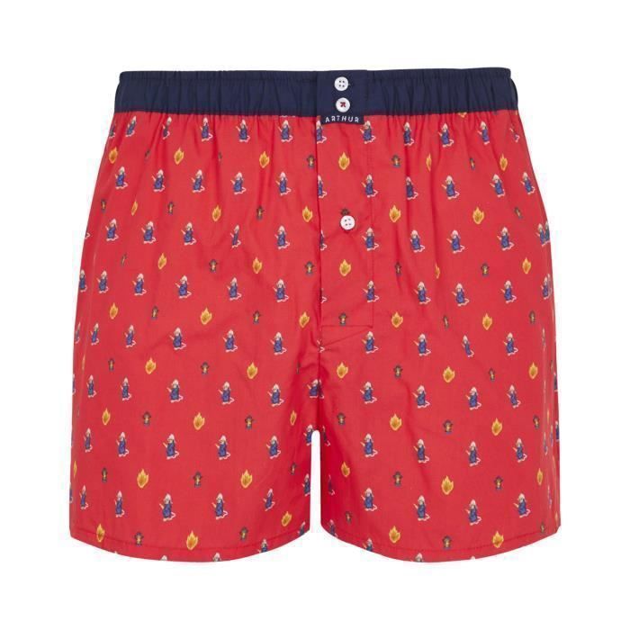 Caleçon coton Arthur rouge Rouge - Cdiscount Prêt-à-Porter