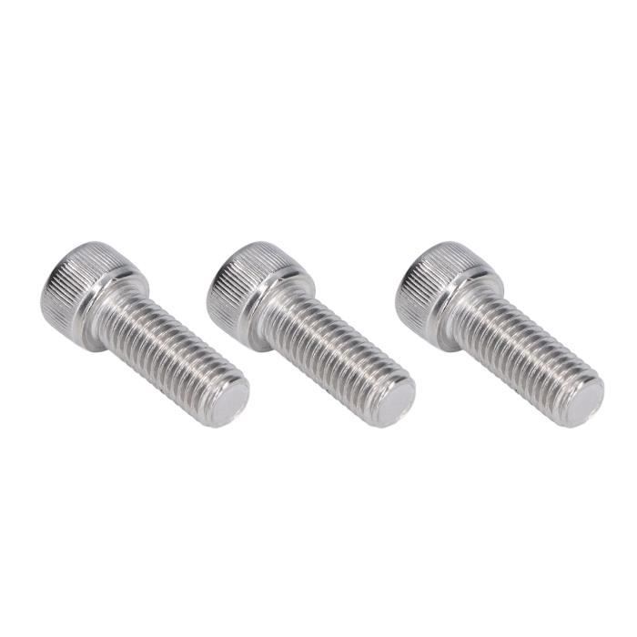 Qiilu attache 20 pièces vis à tête cylindrique à filetage grossier A2 ...