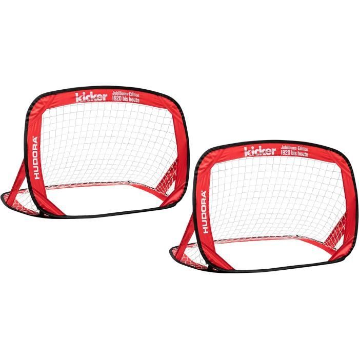 Hudora Pop Up Football Goal, Set of 2, Garden Football Goal Set ...