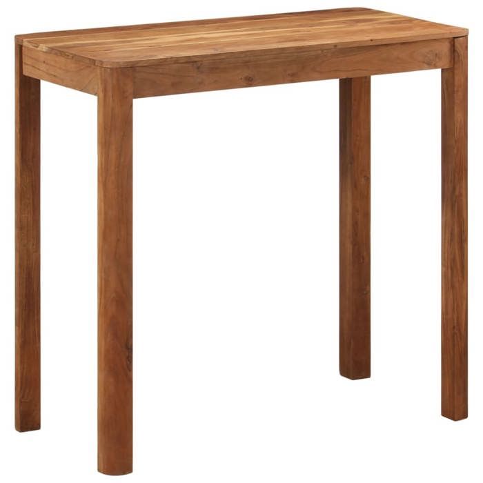 VidaXL Table de bar bois massif d'acacia et finition miel 110x55x106cm ...