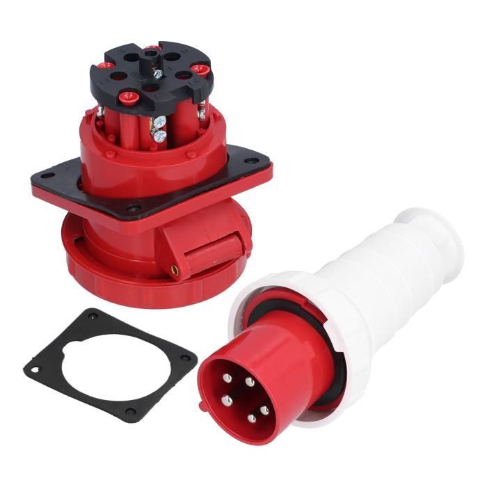 Prise de courant industrielle - YOSOO - 5 broches - 3 phases - Étanche ...