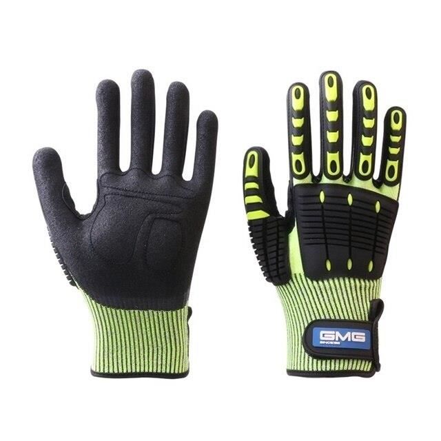 GANT DE CHANTIER,Yellow-S--gants de travail de sécurité résistants aux ...