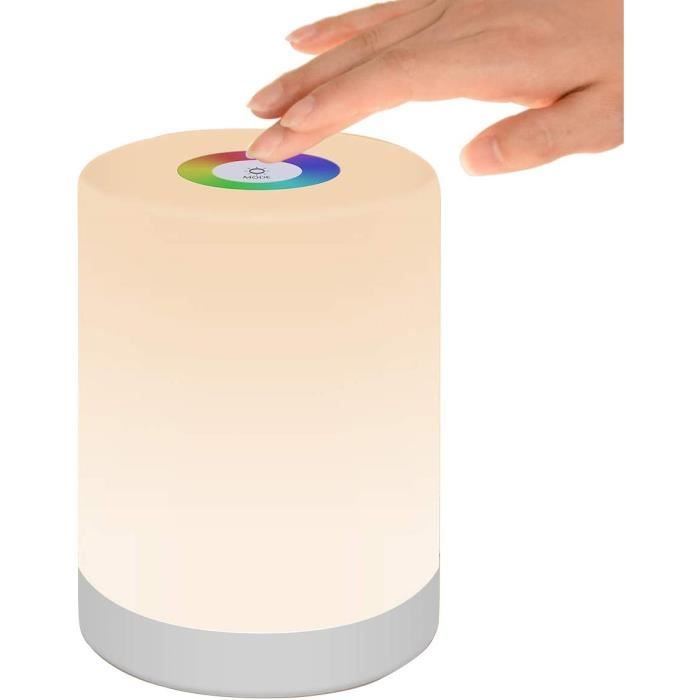 Veilleuse LED, Lampe de Table de Chevet Intelligente, Commande Tactile ...