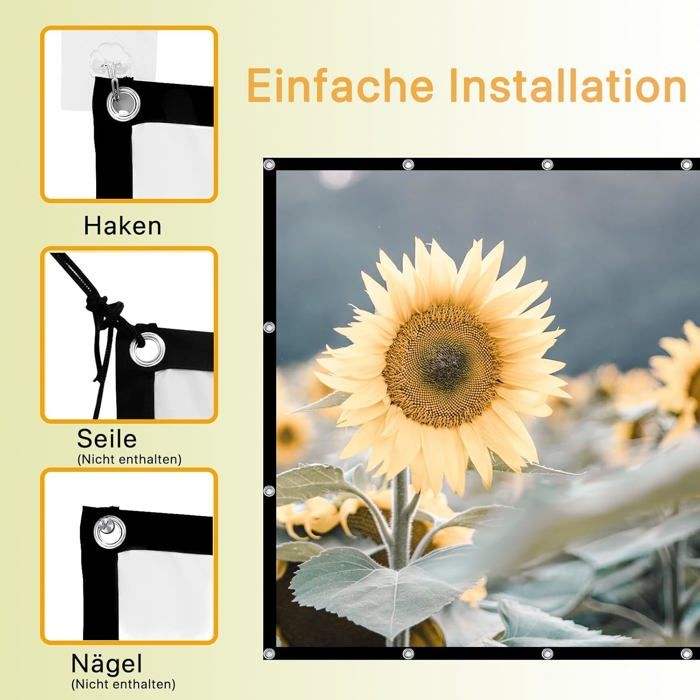 Écran de projection pliable 120"-KAL-Étanche,épais,double face anti ...