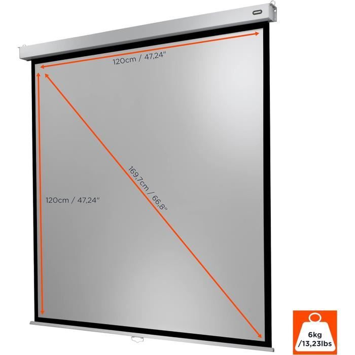 Écran De Projection Manuel 4K Et Fullhd Avec Retour Lent De La Toile ...