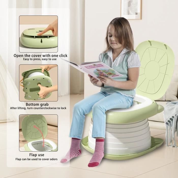 Pot Pliable Enfant Voyage, Pot Bebe Toilette Voyage, Pot de Voyage ...